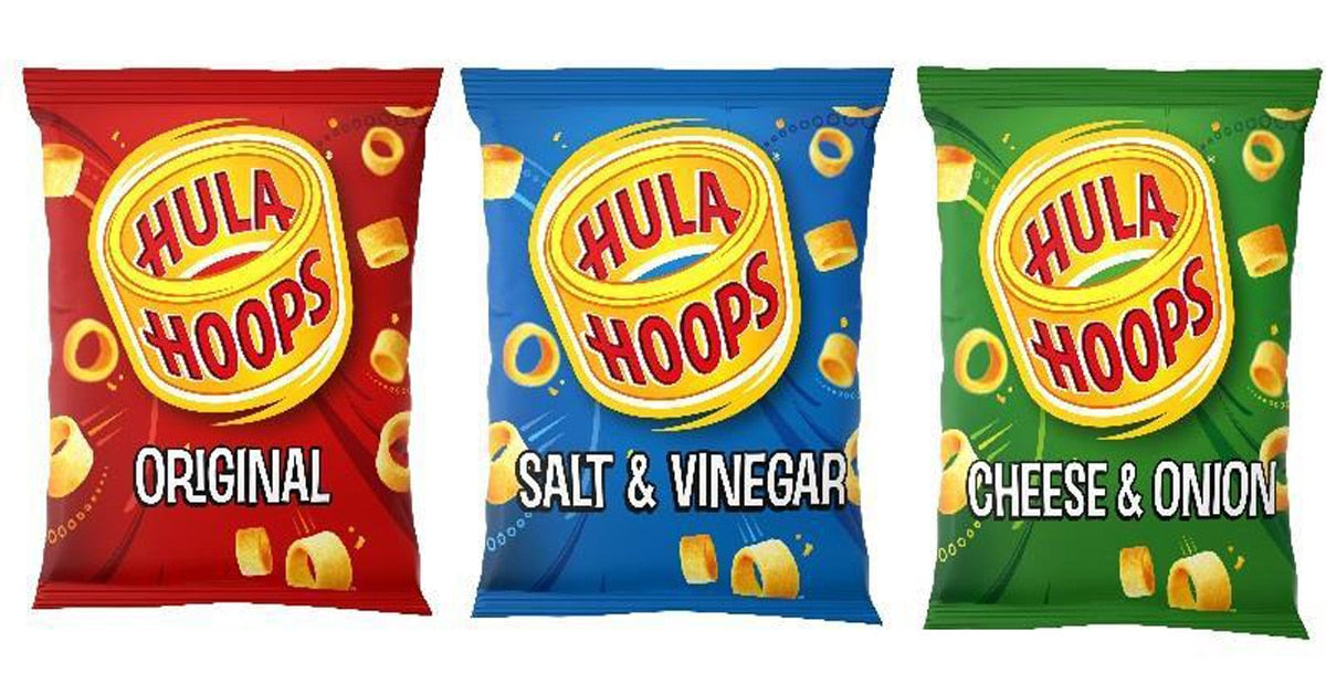 Hula Hoops Crisps Ready Salted Original Flavor 34g Bag