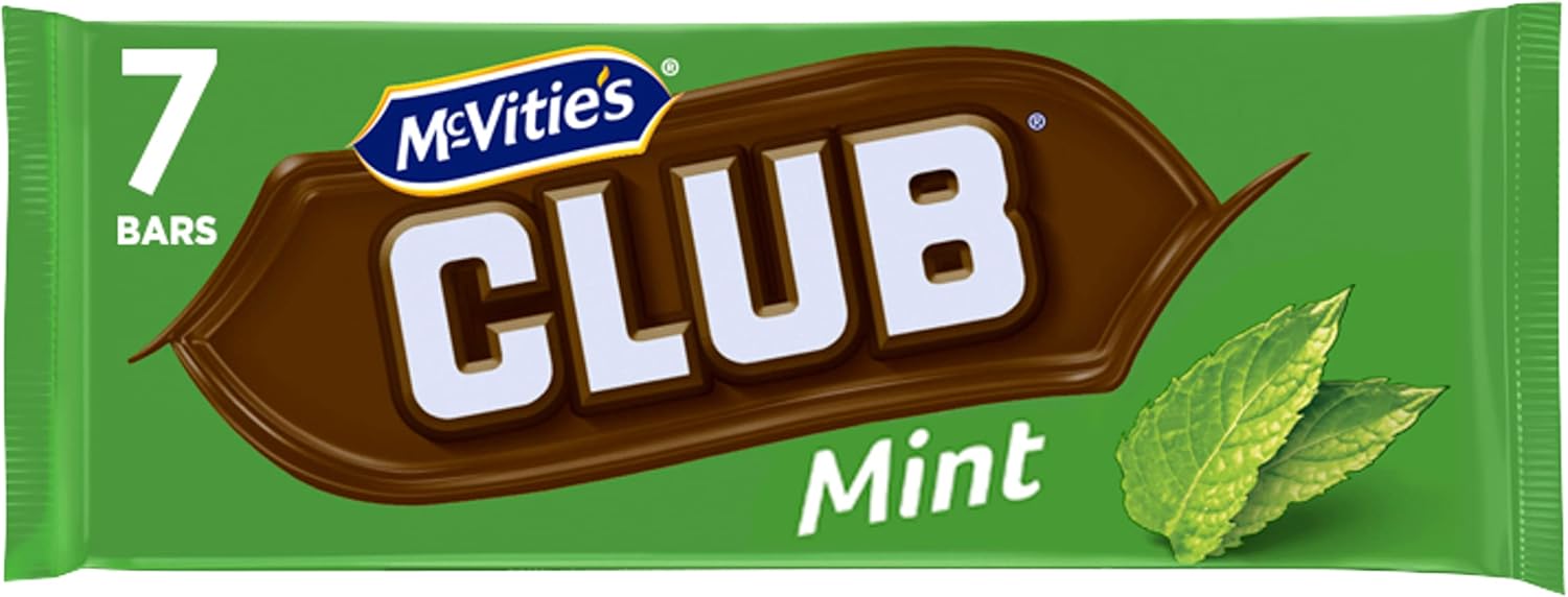McVitie's Club Mint Bars 7pk 154g